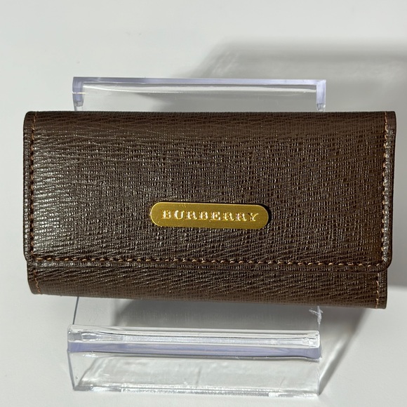 Burberry | Accessories | Euc Burberry Key Holder Brown Leather With ...